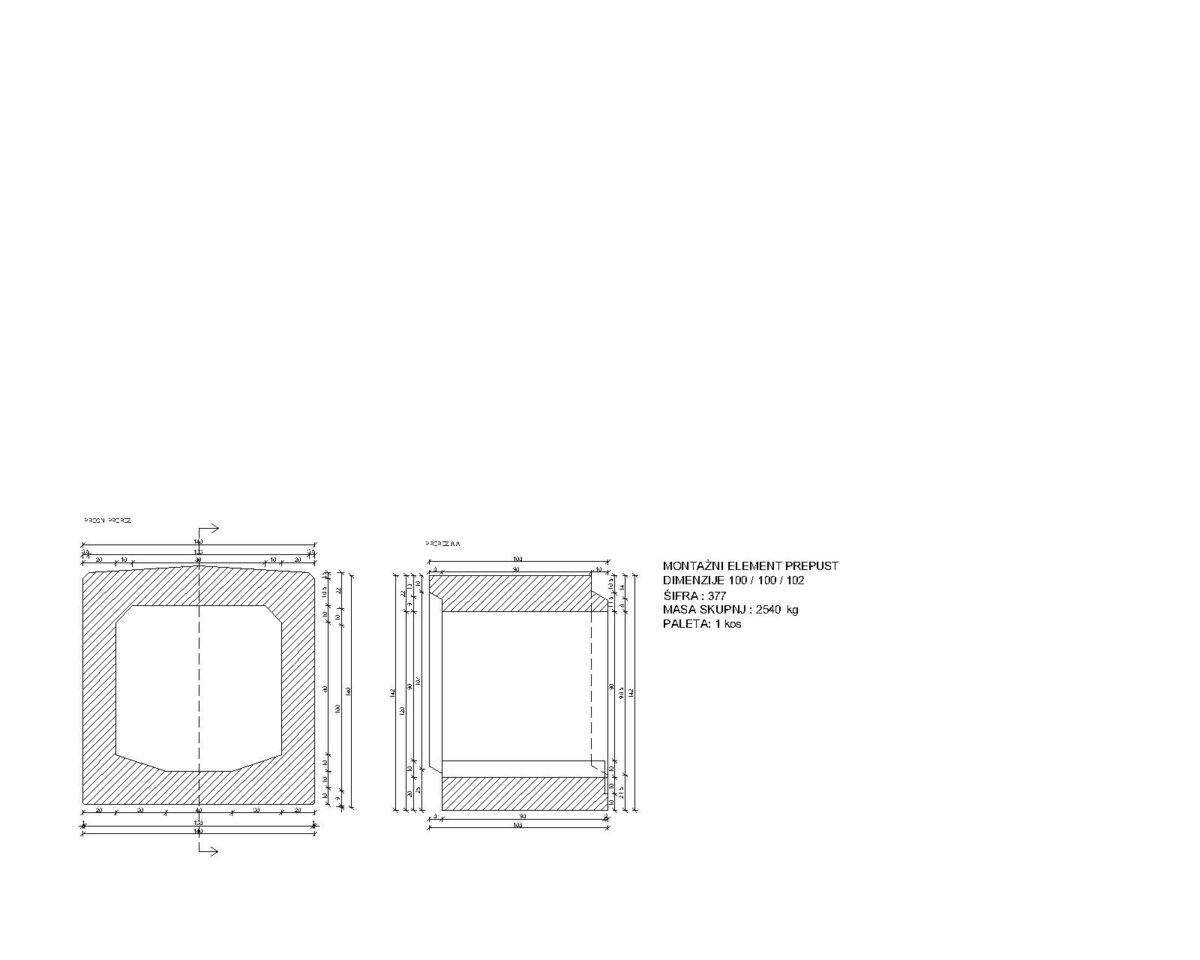 BETONSKI PREPUST - PILIH BETON