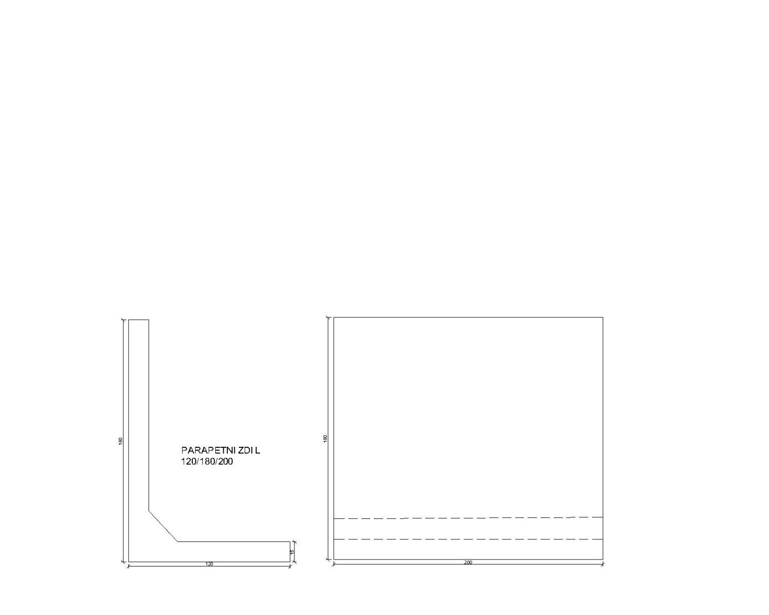 L ELEMENT VELIKI - PILIH BETON